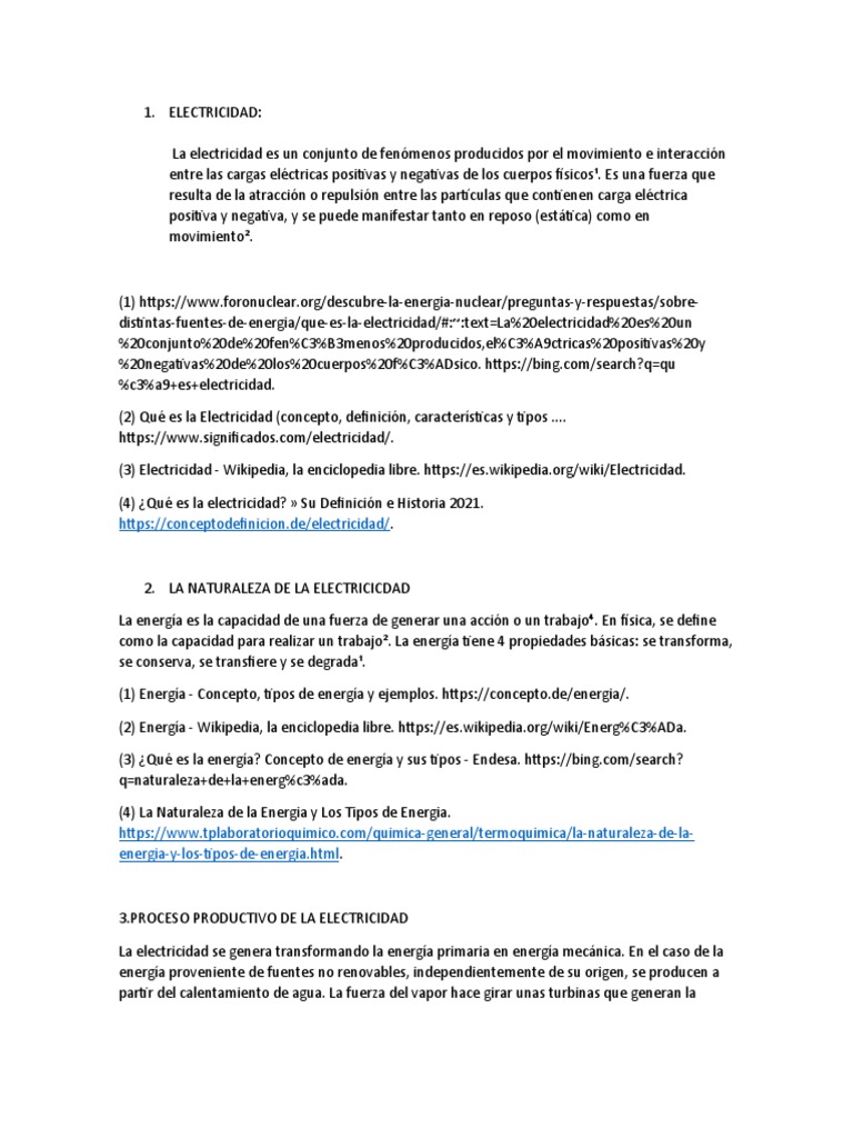 Conceptos Clave de Electricidad y Energía | PDF | Electricidad ...