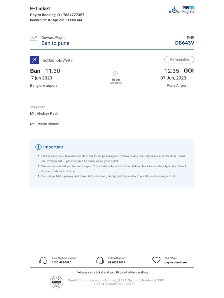 Ticket 5736835167 | PDF | Civil Aviation | Service Industries