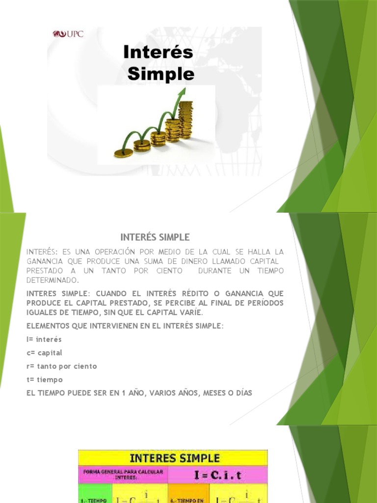Interes Simple | PDF | Interés | Comercio