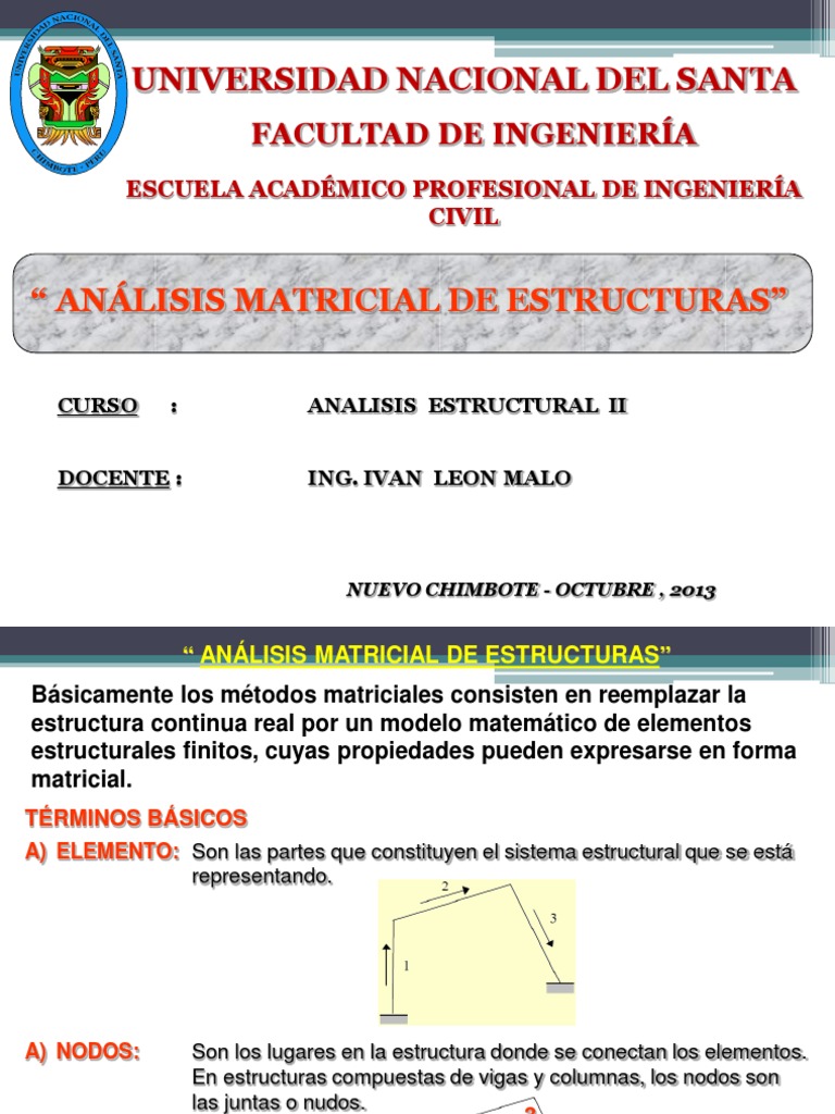 Analisis Matricial de Estructuras - Ivan Eliseo Leon Malo | PDF