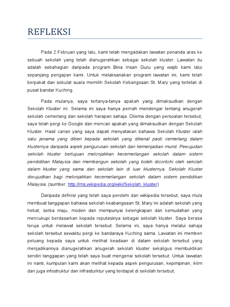 Refleksi Big Lawatan | PDF