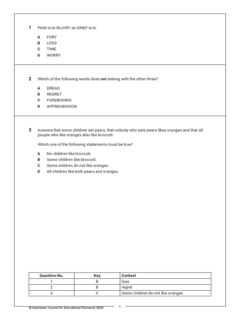 SEHS - GA - Verbal - Sample Questions | PDF