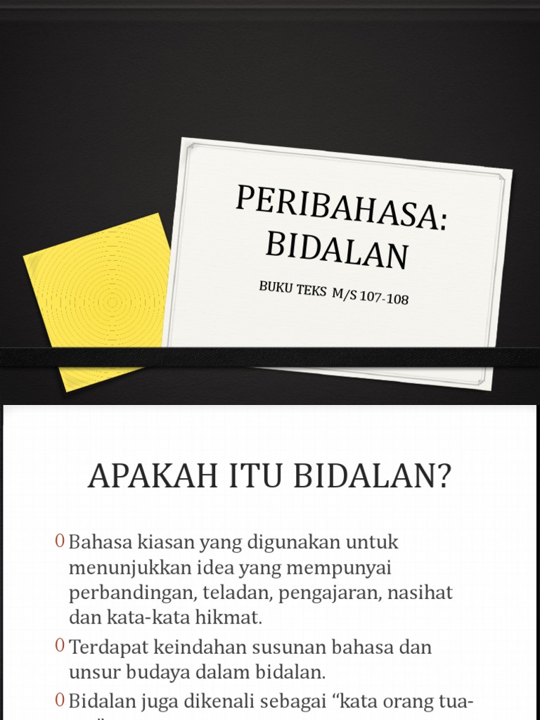 Peribahasa Bidalan | PDF
