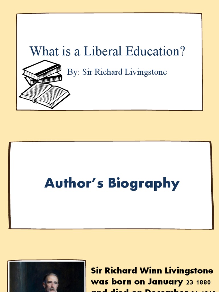 Sir Richard Livingstone: Liberal Education Advocate | PDF