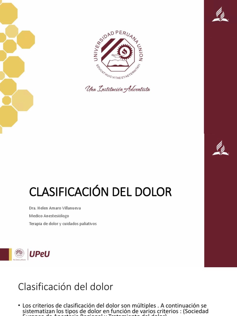 03 Clasificacion Del Dolor Pdf
