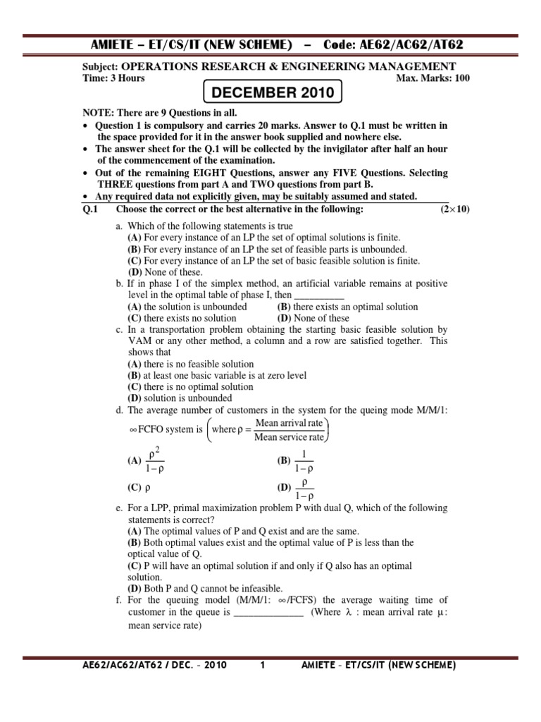 D10 Question Paper | PDF | Mathematical Optimization | Algorithms