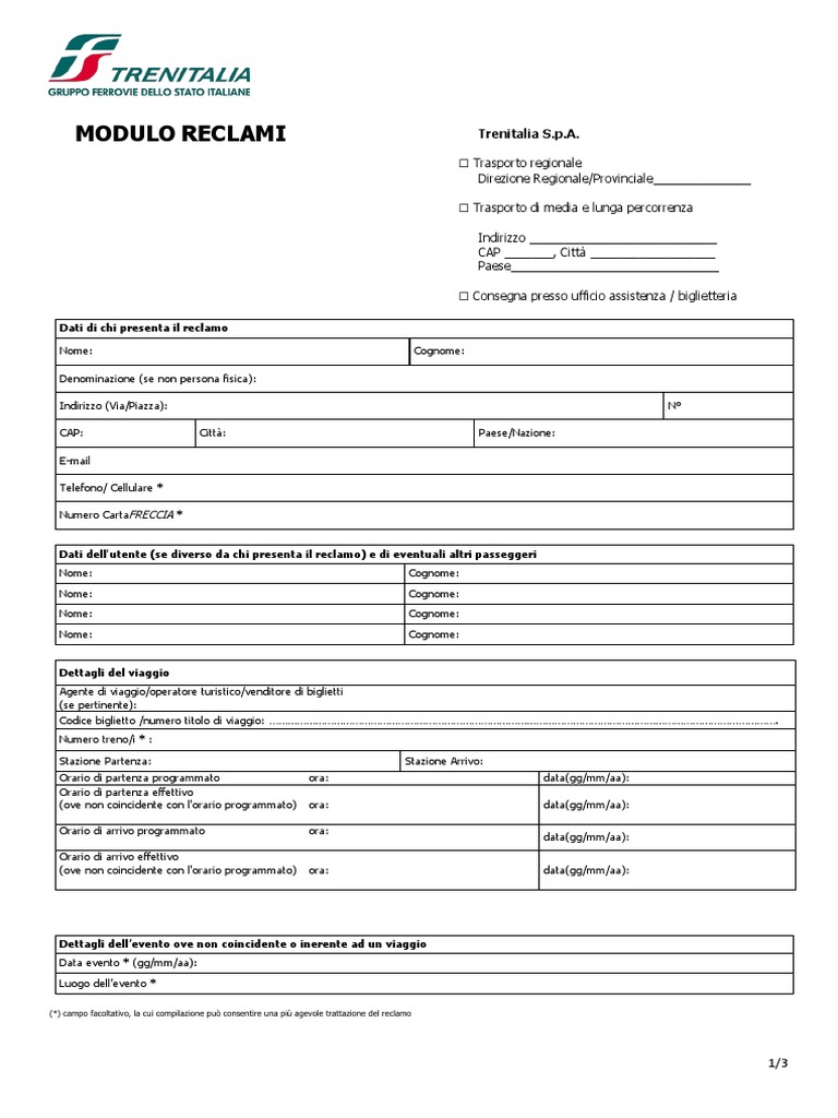 Modulo Reclami | PDF