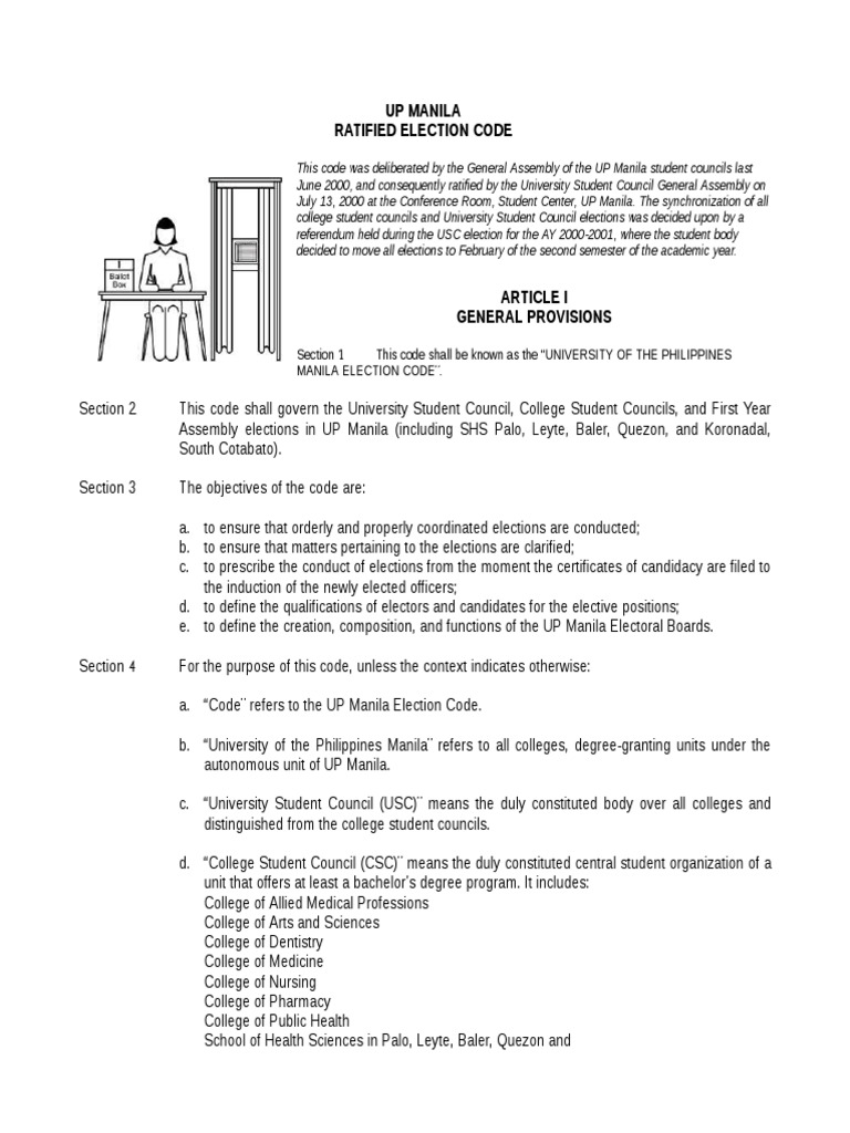 UPM Election Code | Download Free PDF | Government