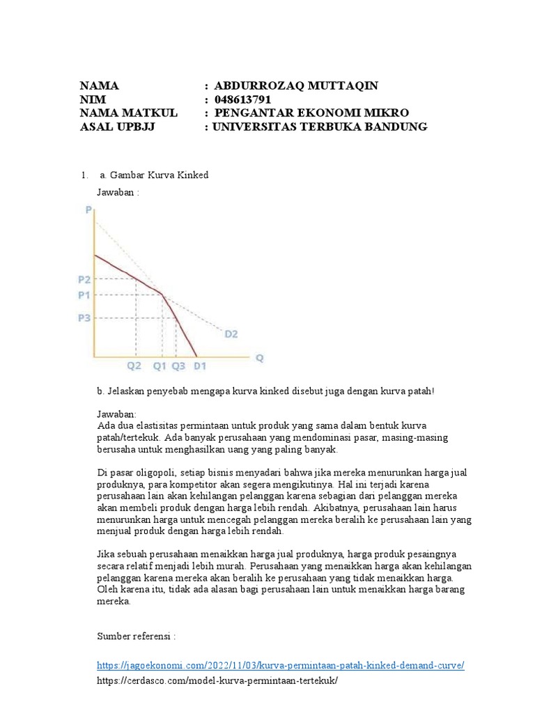 Tugas 3 Pengantar Ekonomi Mikro | PDF