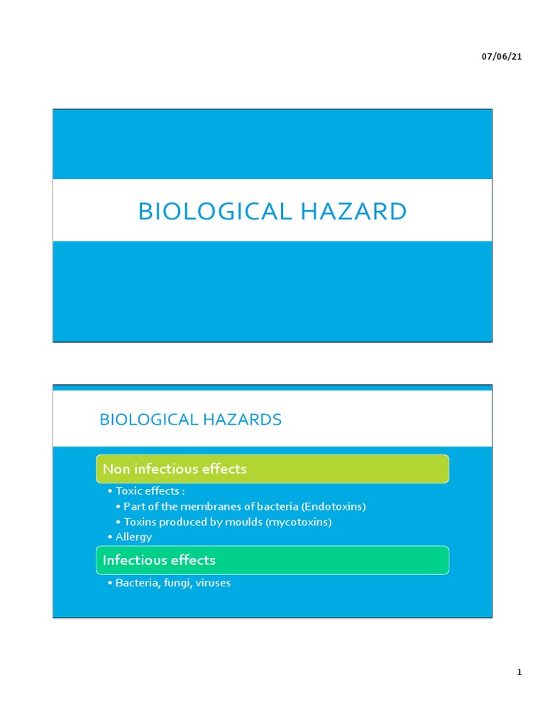12-Biological Hazards | PDF | Personal Protective Equipment | Infection