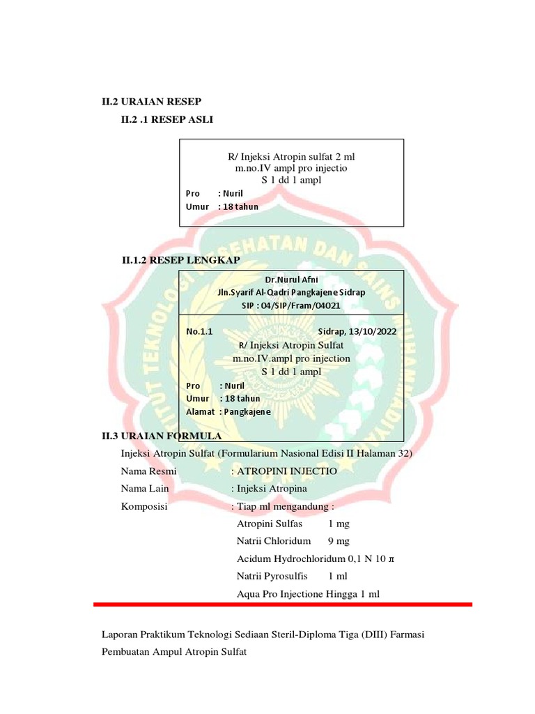 ATROPIN SULFAT SSDF | PDF