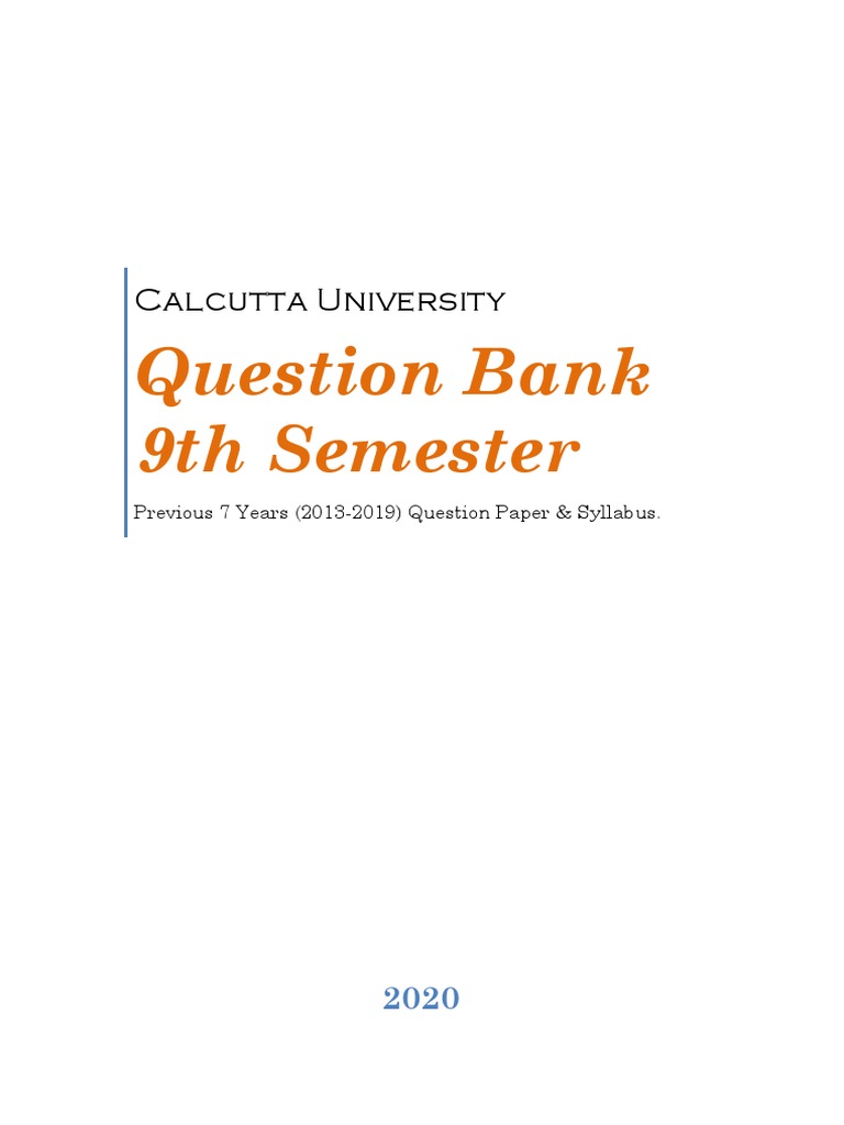 Question Bank, 9th Semester | PDF | Taxes | Value Added Tax