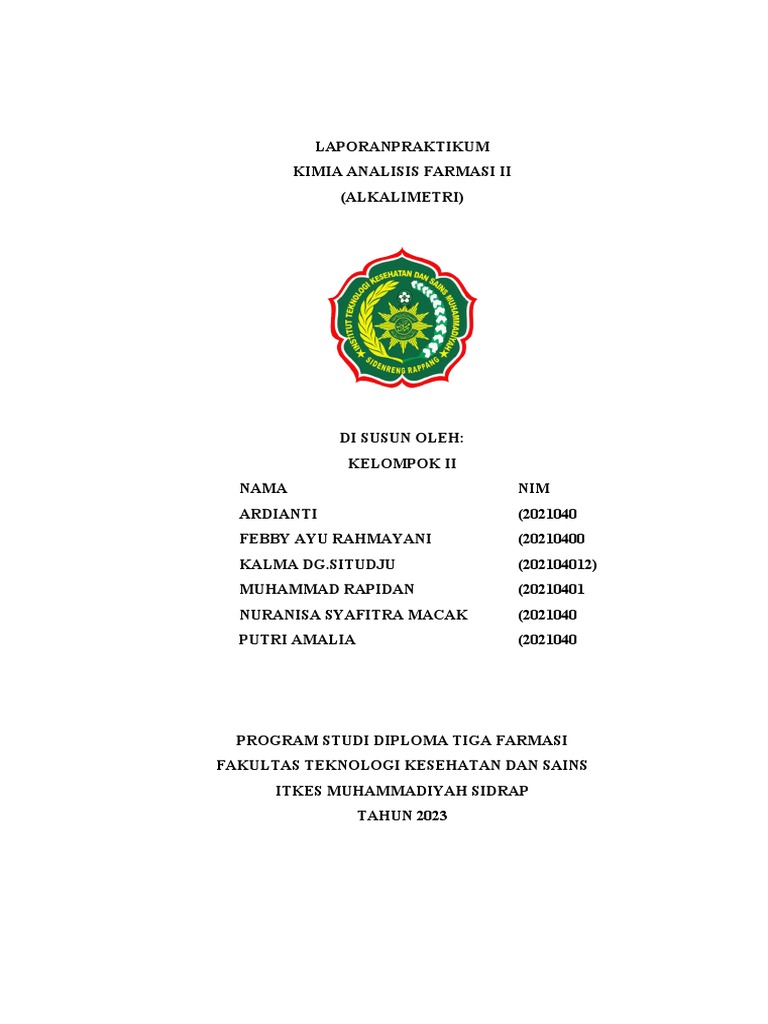 Laporan KAF 2 Alkalimetri | PDF