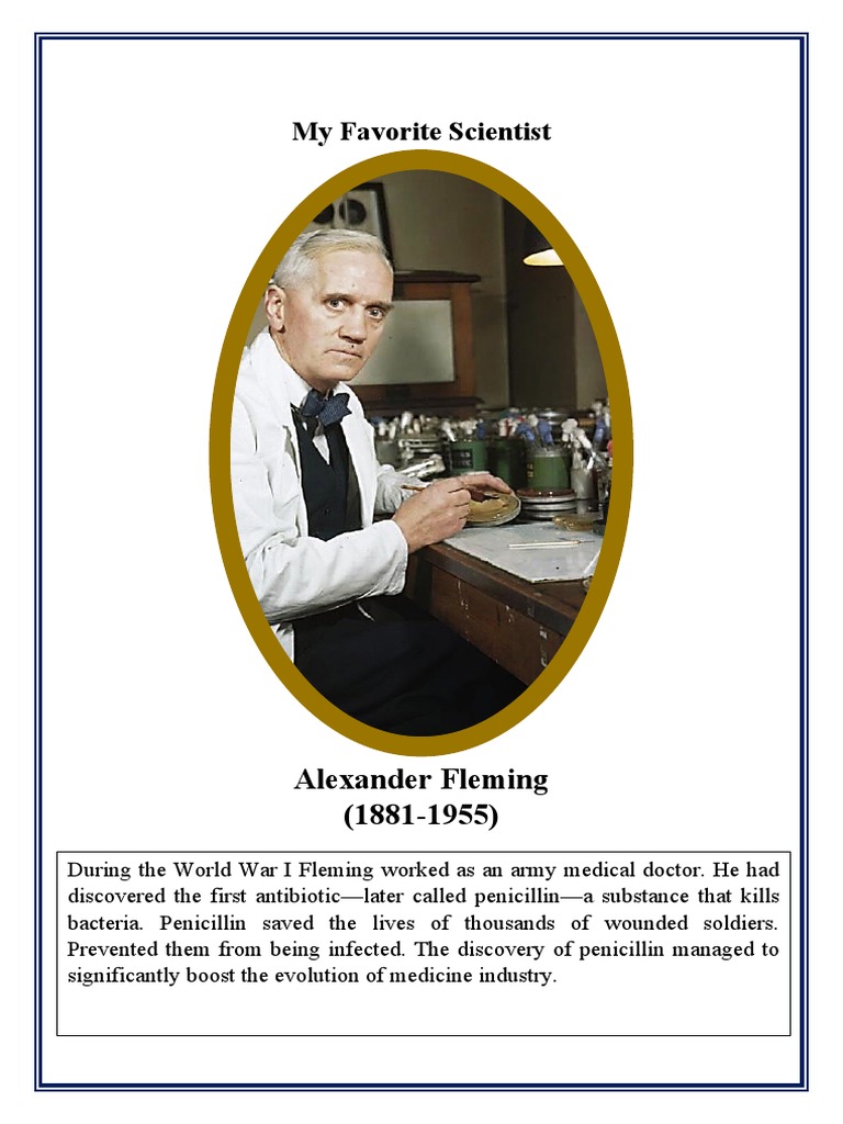 My Favorite Scientist-Alexander Fleming | PDF
