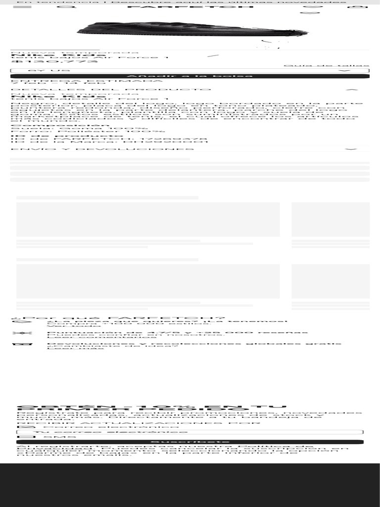 Nike Kids Tenis Bajos Air Force 1 - Farfetch | PDF