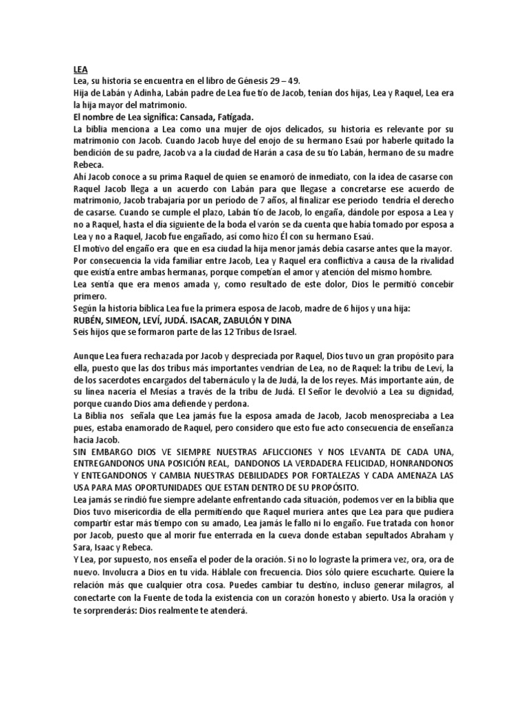 LEA | PDF | Jacob | Rachel