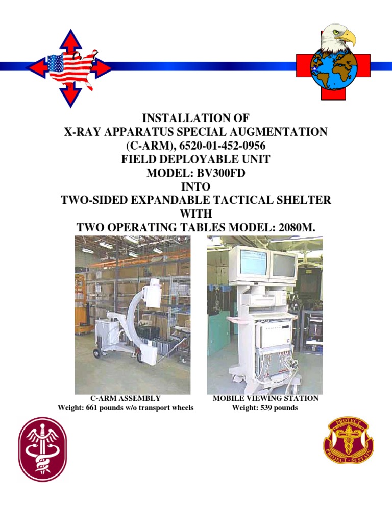U.S. Military C-ARM X-Ray Model BV 300FD Installation Instructions ...