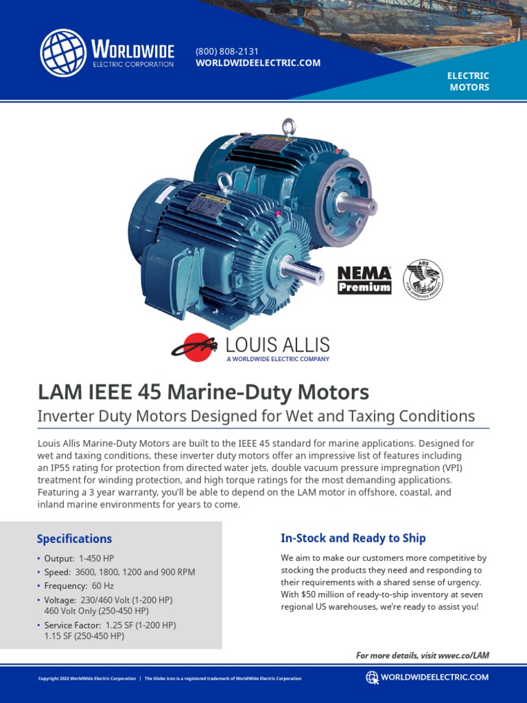 LAM Motor Brochure | PDF | Horsepower | Electric Power
