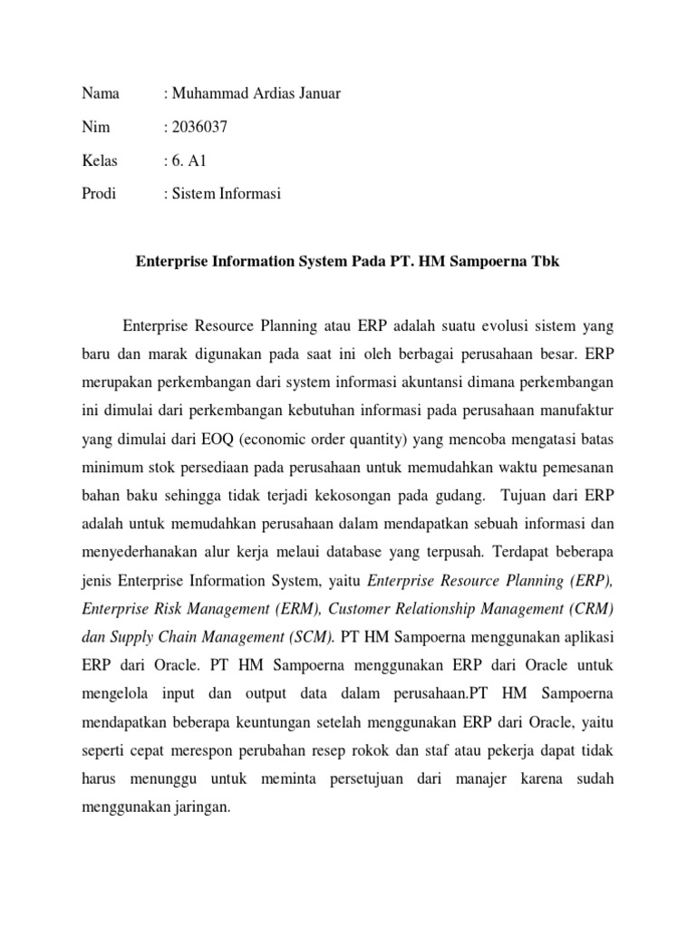 Tugas Awak Erp | PDF
