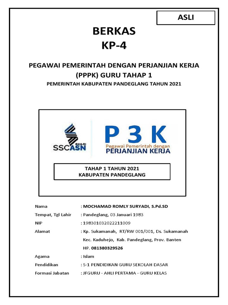 BERKAS P3K 2021 - Ombi | PDF