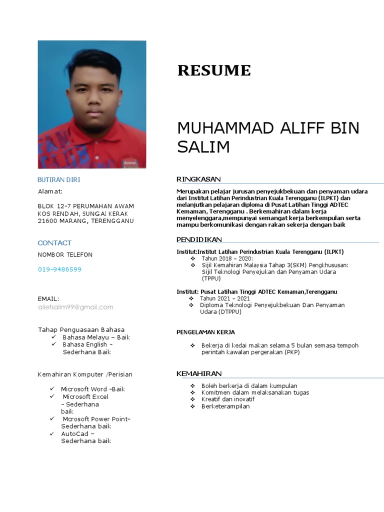 Resume Aliff-1 | PDF