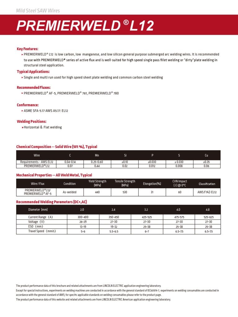 Premierweld L12 | PDF | Construction | Welding