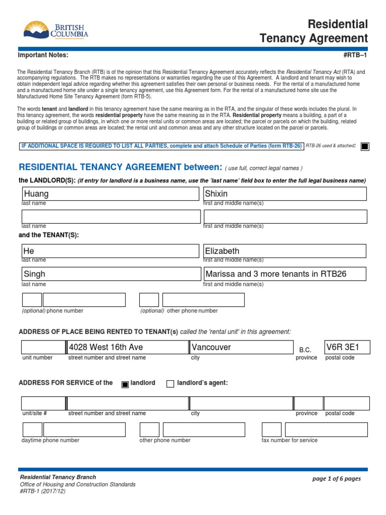 2018 4028 rtb1 | PDF | Leasehold Estate | Landlord