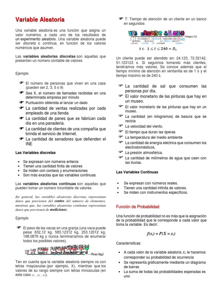 Variables Aleatorias (Nota) | PDF | Variable aleatoria | Media