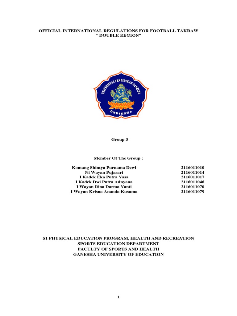 International Takraw Football Regulations | PDF | Sports | Sports Rules ...