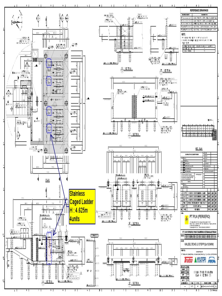 Stainless Steel Caged Ladder 4.625m | PDF
