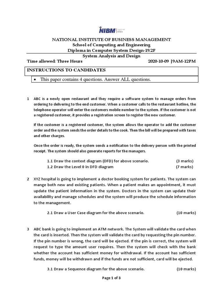 DCSD 19.2F System Analysis and Design | PDF