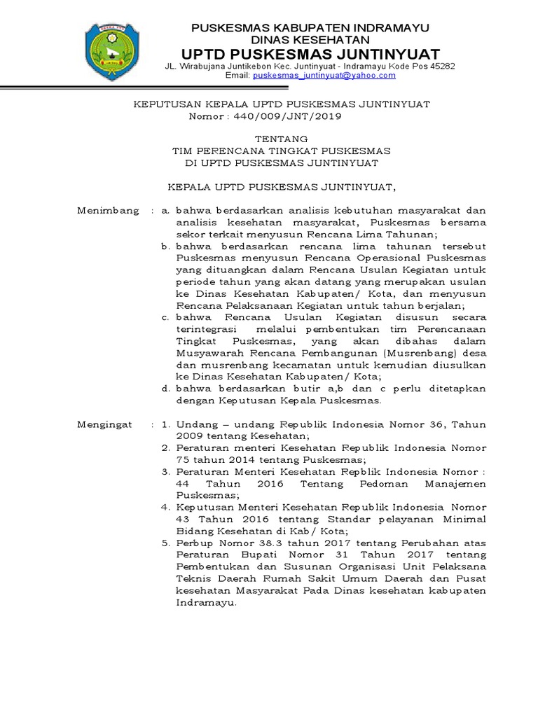 SK Tentang Tim PTP | PDF