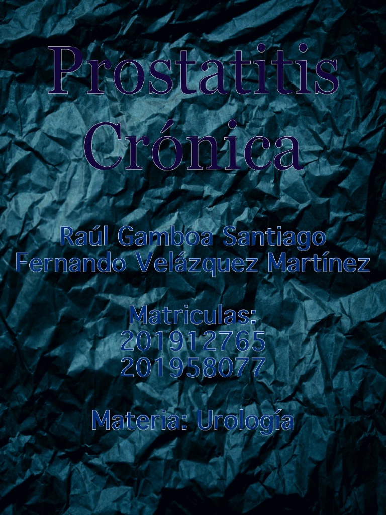 Prostatitis Crónica | PDF
