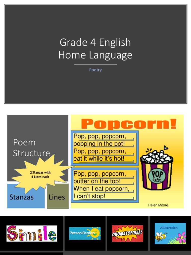 Grade 4 Poetry Structure & Figures | PDF | Language Arts & Discipline | Art