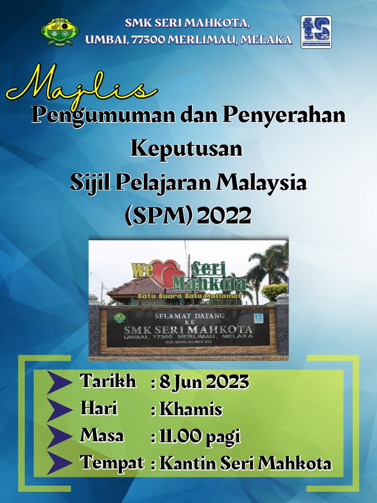 2022 Majlis Pengumuman Dan Penyerahan Keputusan Spm | PDF
