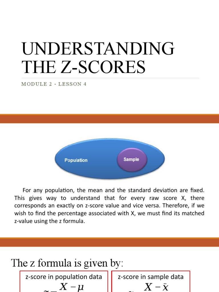 Understanding The Z Scores PDF