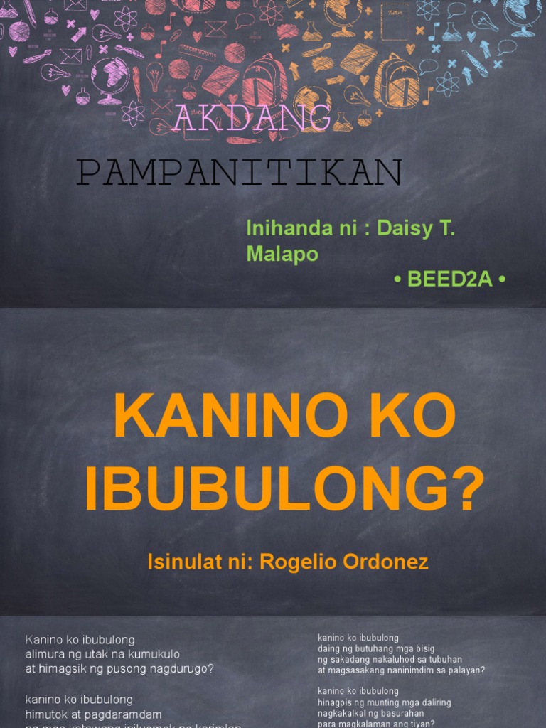 Akdang Pampanitikan 1 | PDF