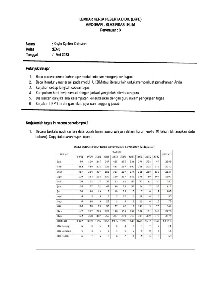 LKPD Klasifikasi Geo | PDF