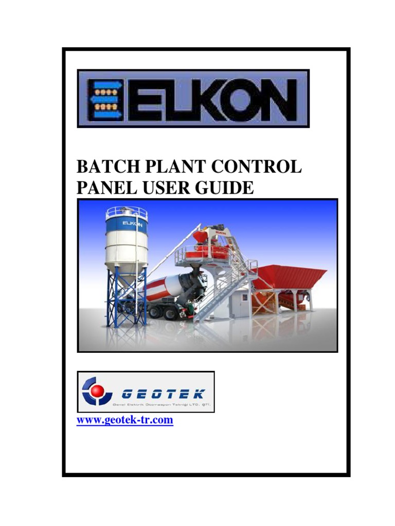 Concrete Batching Plant Control Panel Guide | PDF | Programmable Logic ...