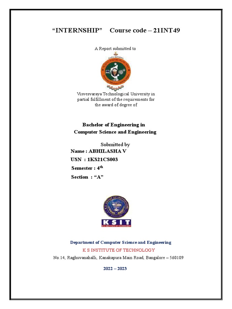 Internship Report | PDF