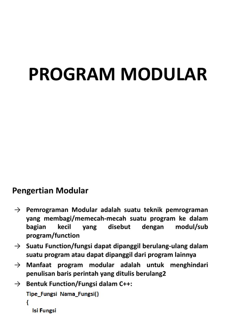 Materi 11. Program Modular | PDF