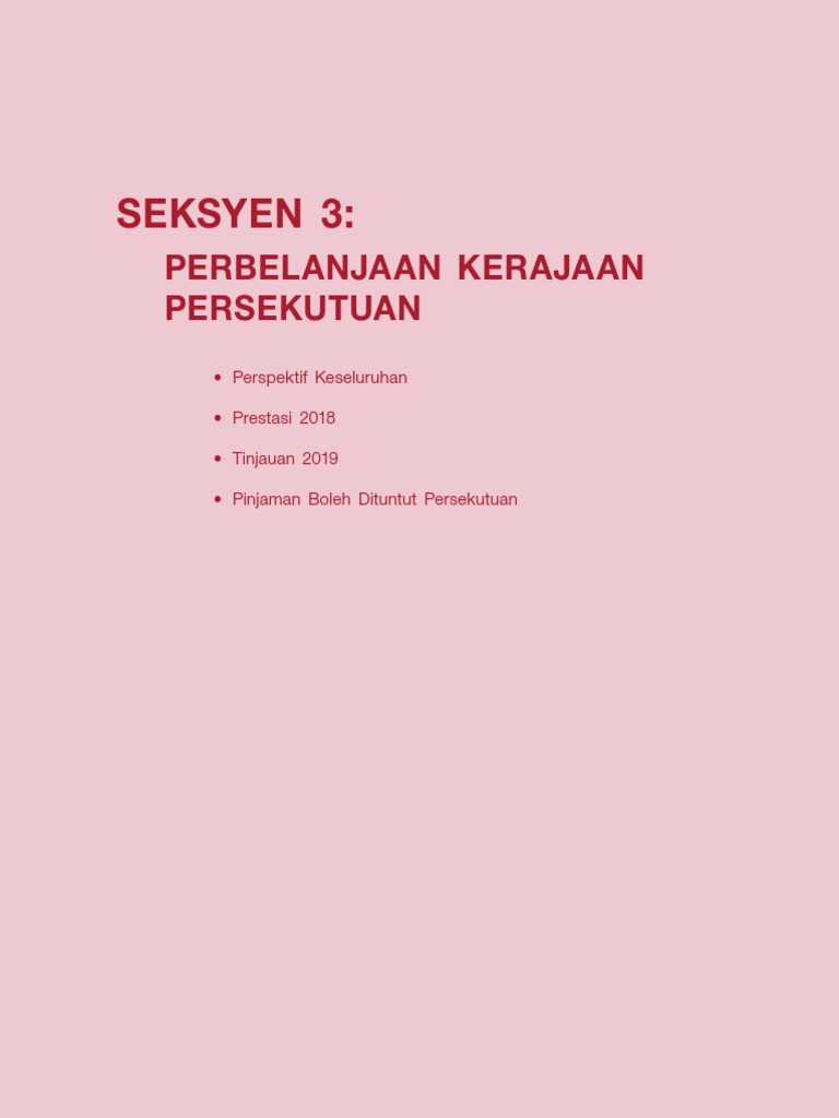 Seksyen 3 Perbelanjaan Persekutuan | PDF