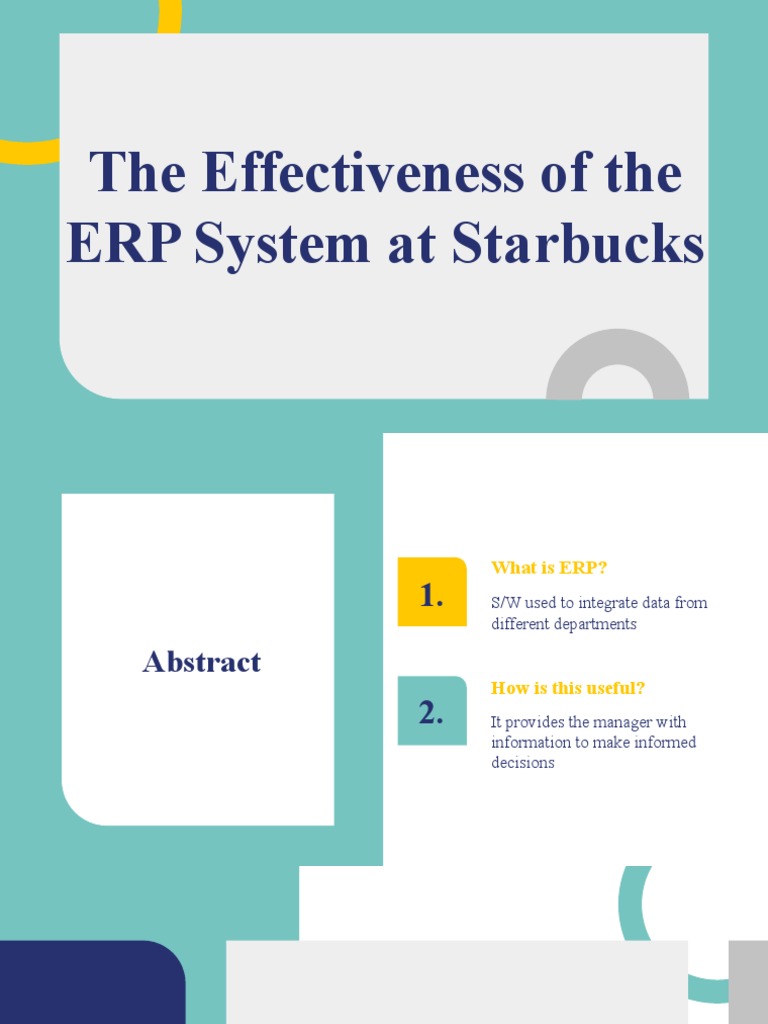 The Effectiveness of The ERP System at Starbucks | PDF | Enterprise ...