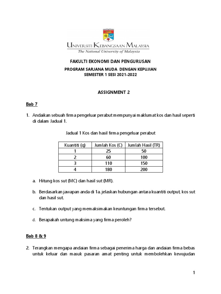 Assignment 2 - EPPD1013 | PDF