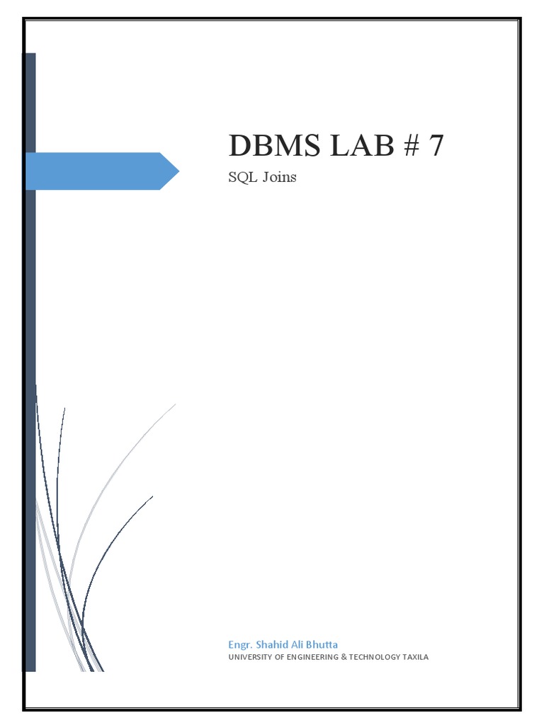 DBMS Lab # 7 Joins | PDF DBMS Lab # 7 Joins | PDF