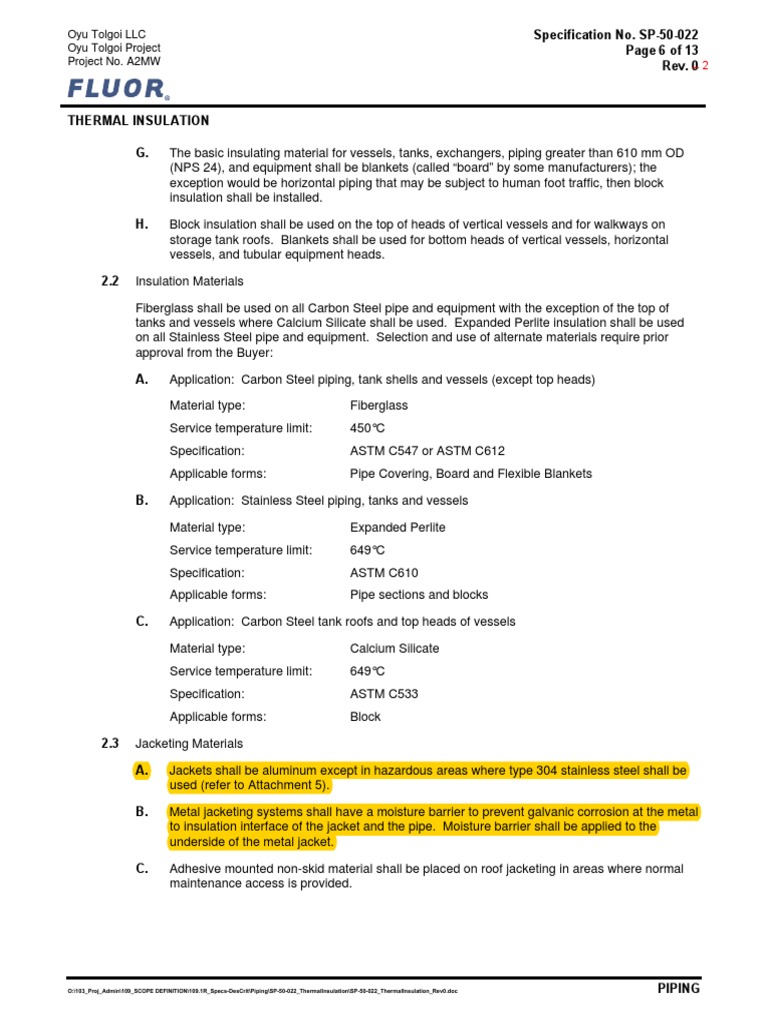 Pages from 0000-SP-50-22_2_Thermal_Insulation_Specification | PDF ...