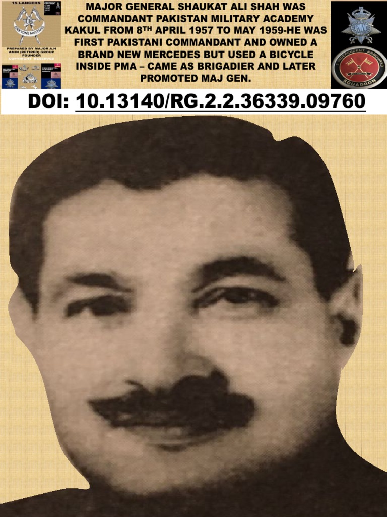 Major General Shaukat Ali Shah Was Comma | PDF