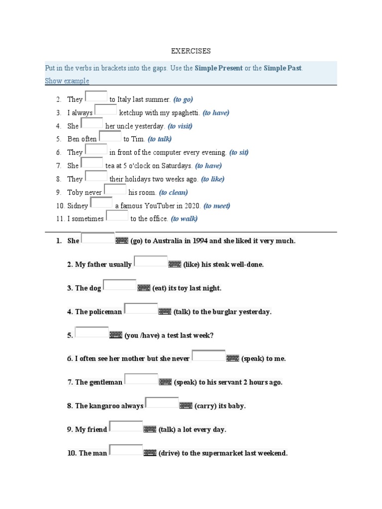 Past Simple VS Present Simple | PDF