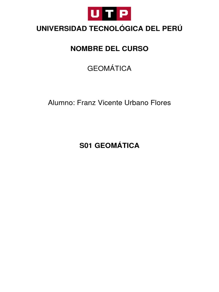 Tarea 1 Geomatica Utp | PDF