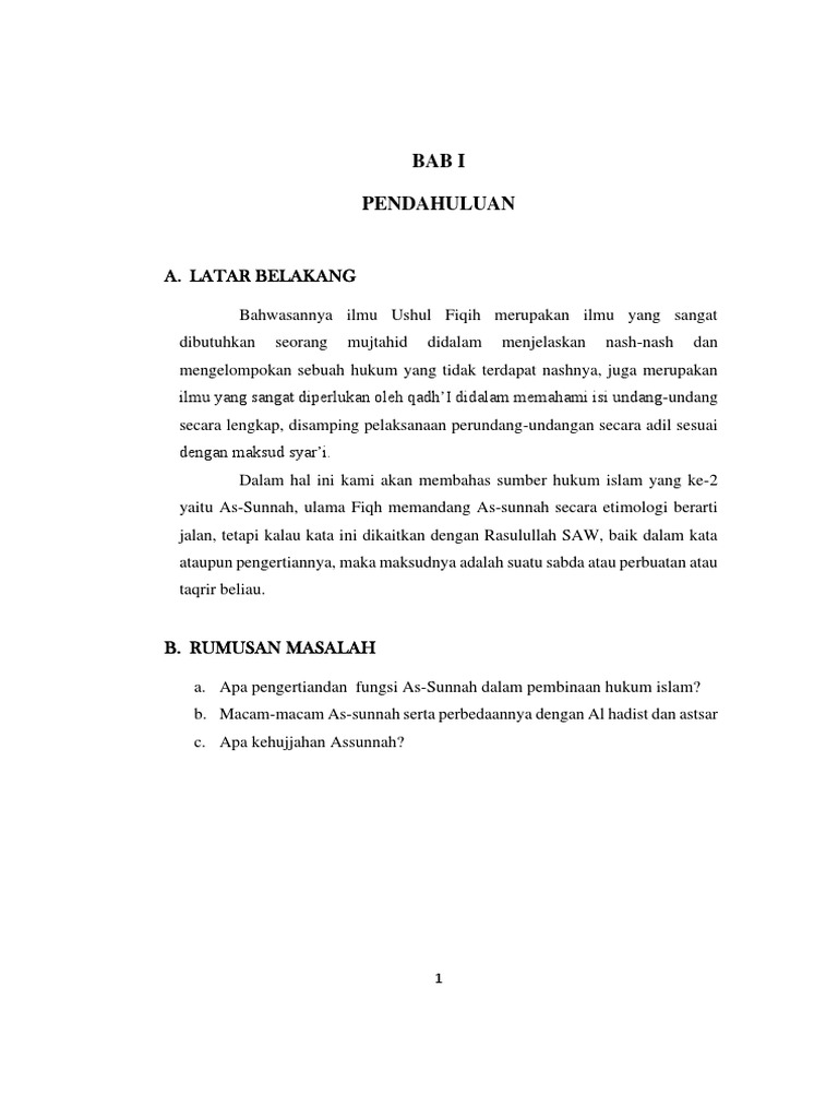 Pengertian dan Fungsi As-Sunnah | PDF